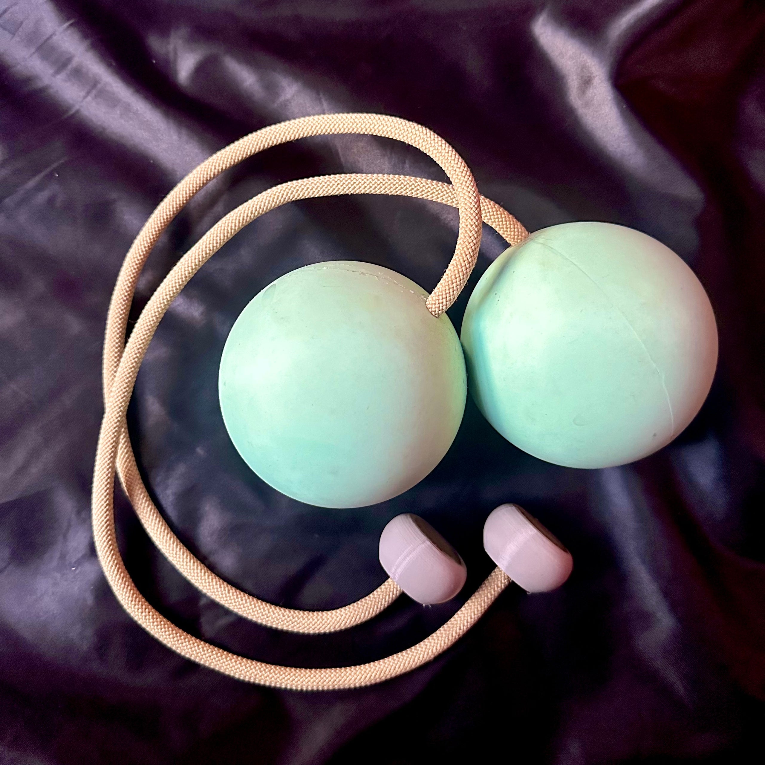 Baby Blue and Grey Static Contact Poi | Crispy Clowns